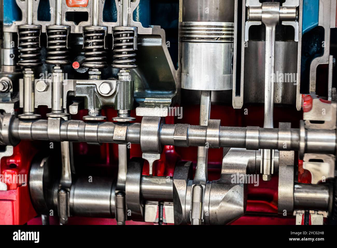 Internal combustion engine painted cutout Stock Photo - Alamy