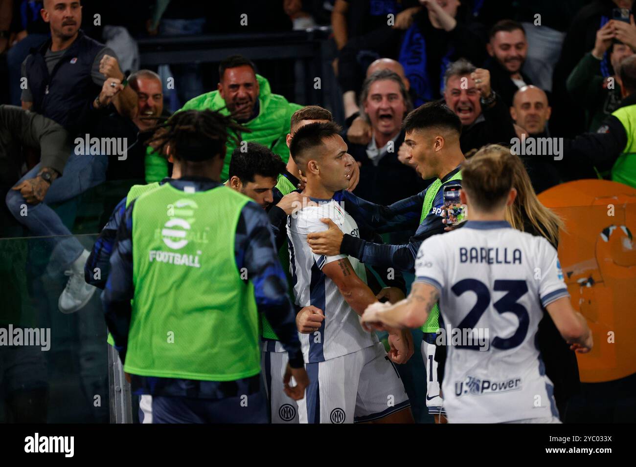 Inter’s Lautaro Martinez celebrates after scoring their first gol ...