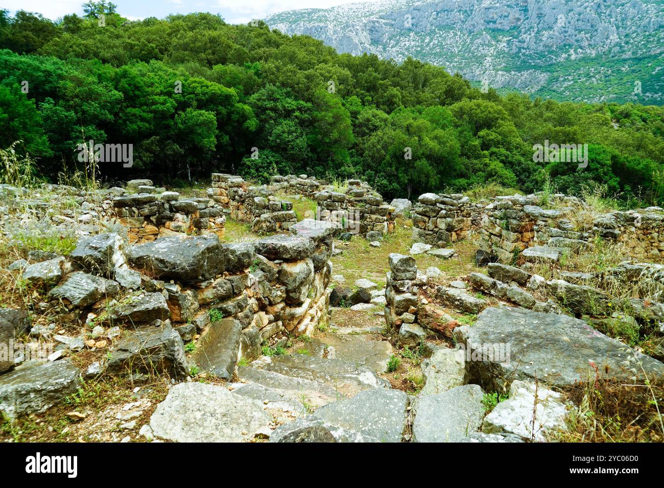 The Nuragic complex of Sa sedda and Sos Carros with its famous sacred ...