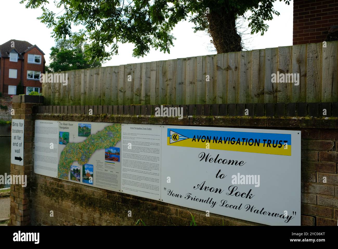 August 2024 - Wall map showing the river Avon navigation in Tweksbury ...