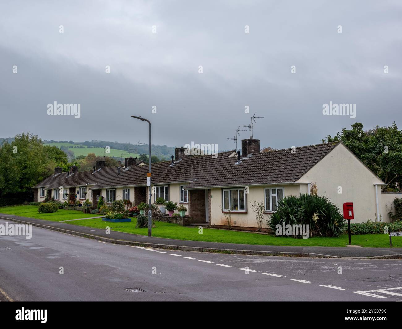 October 2024 - Row of bungalows for older people in Cheddar, Somerset ...