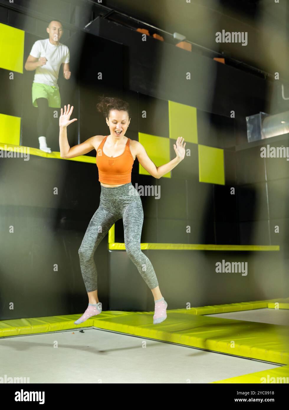 Trampoline sport hall hi-res stock photography and images - Alamy