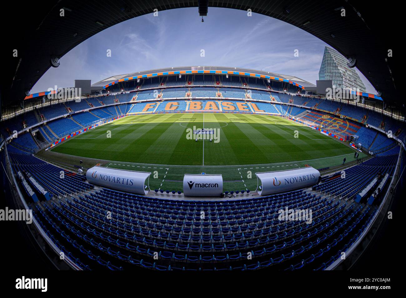 Basel, Switzerland. 20th Oct, 2024. Basel, Switzerland, October 20st 2024: Stadium of FC Basel ...