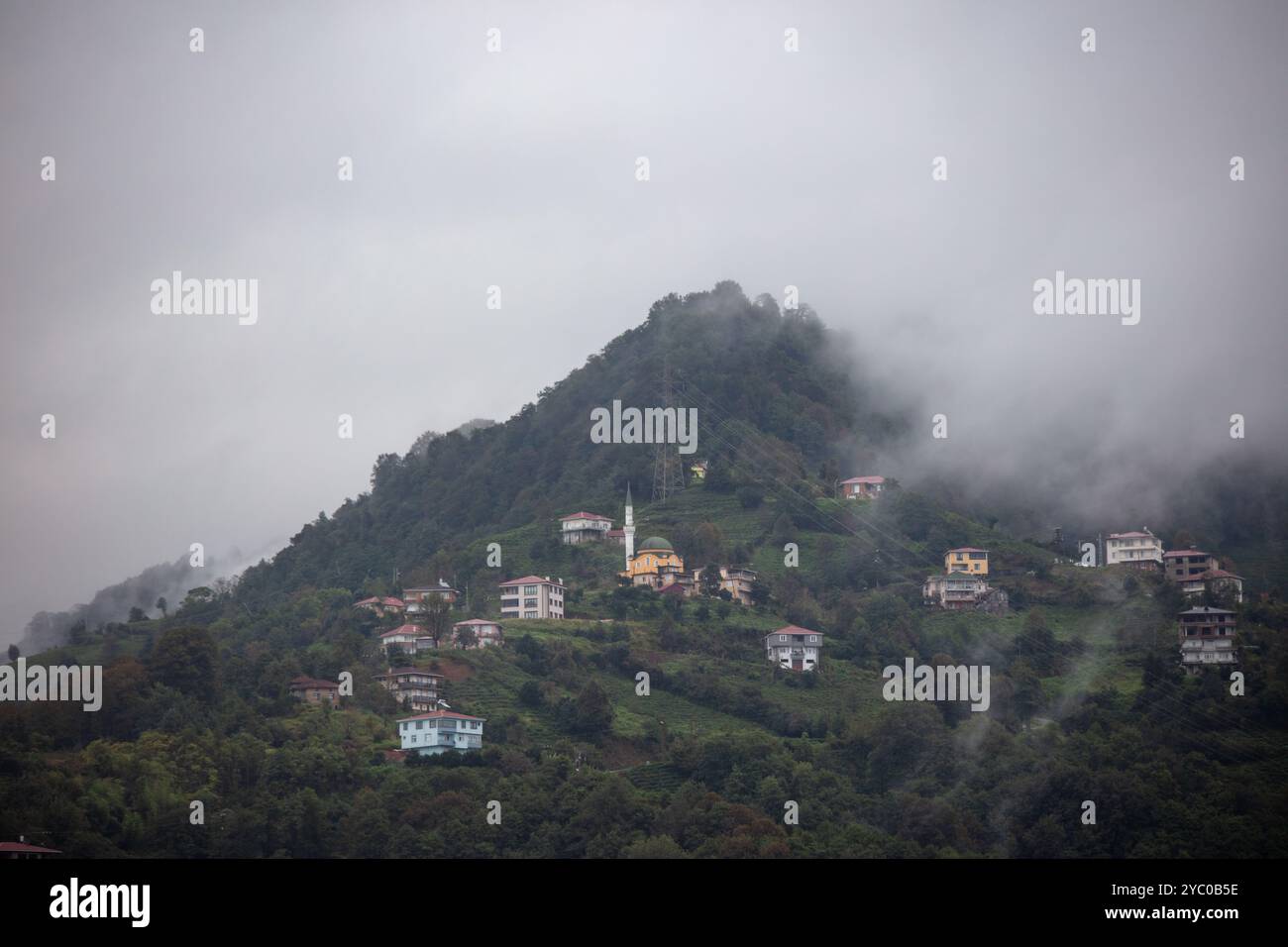 Houses mountain greenery tree grass hi-res stock photography and images ...