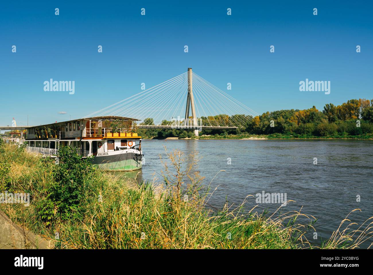 Warsaw, Poland, September 15, 2023 - Restaurant on the water, Vistula ...