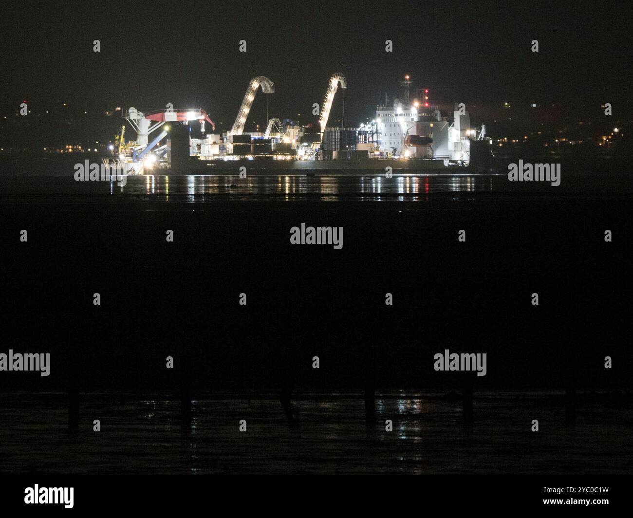 Sheerness, Kent, UK. 20th Oct, 2024. UK Weather: storm surge low tide ...