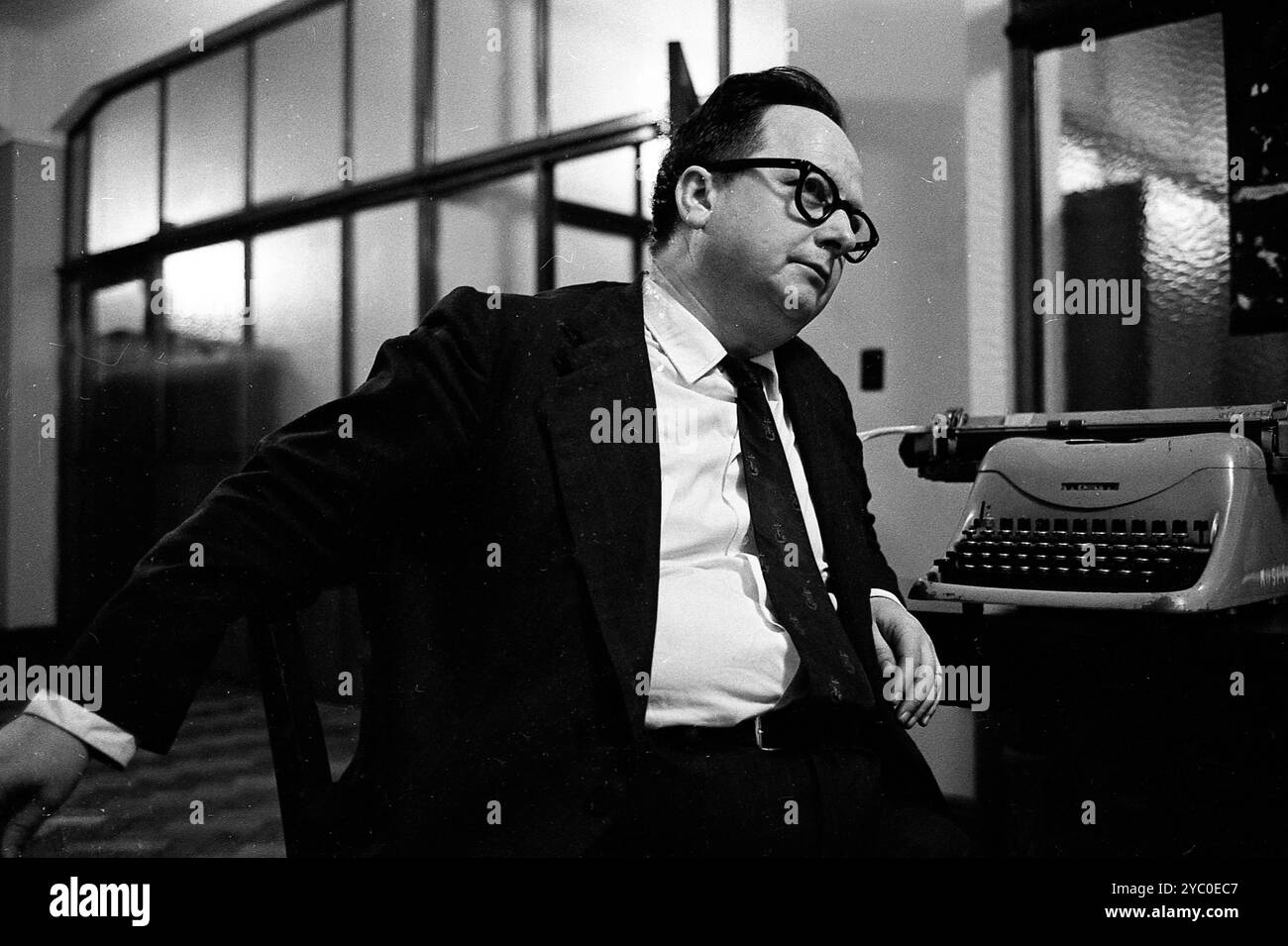 Argentine journalist and historian Gregorio Selser during an interview ...