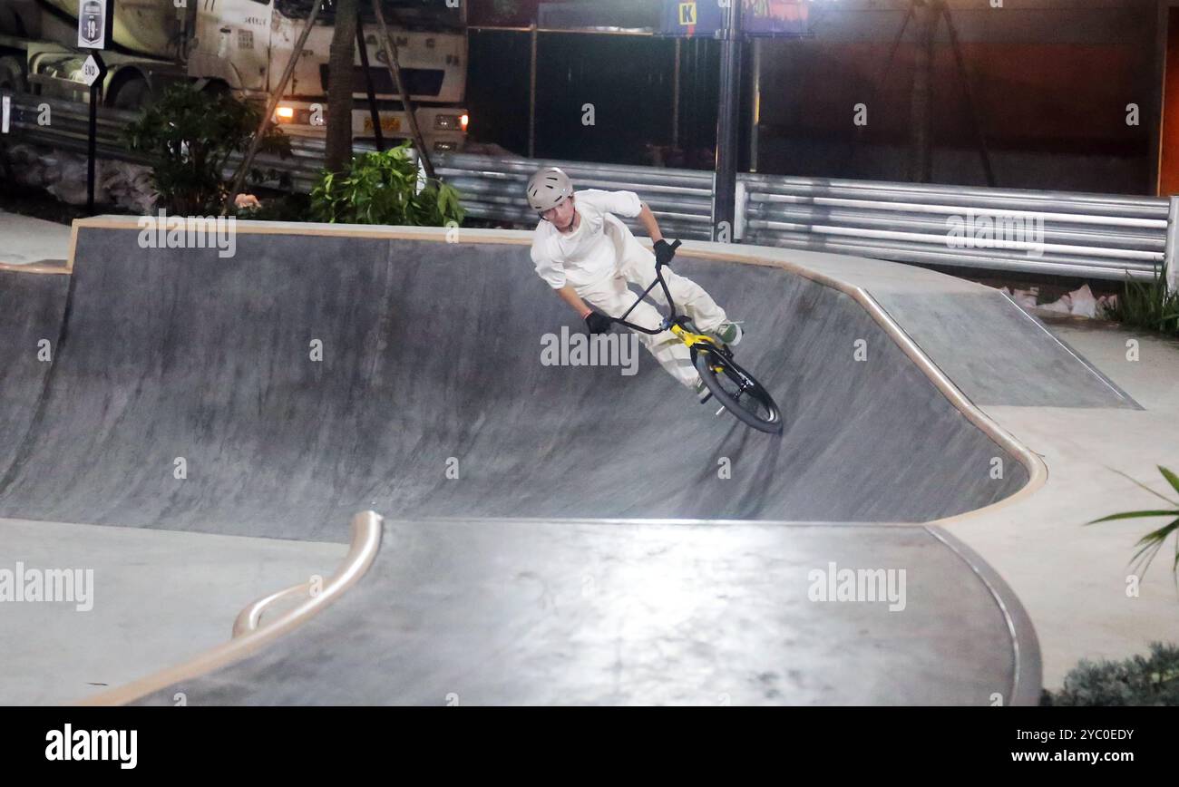 SHANGHAI, CHINA - OCTOBER 18, 2024 - Chinese BMX masters train at the ...