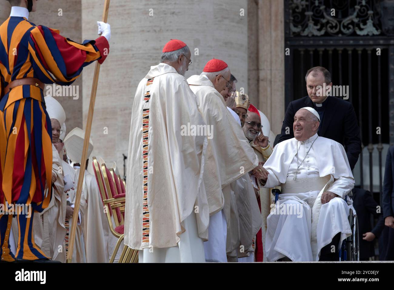 Vatican City, Vatican, 20 October 2024. Pope Francis presides over a ...