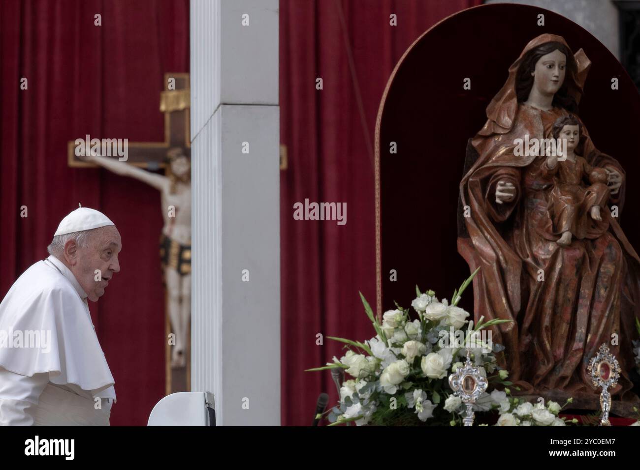 Vatican City, Vatican, 20 October 2024. Pope Francis presides over a ...