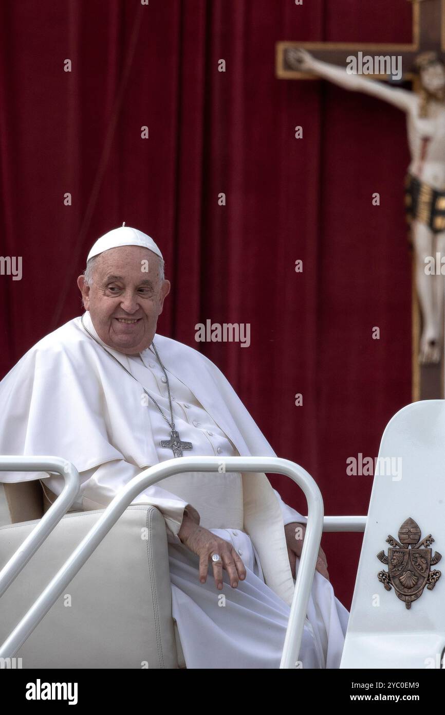 Vatican City, Vatican, 20 October 2024. Pope Francis presides over a ...