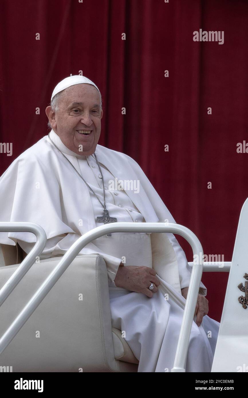 Vatican City, Vatican, 20 October 2024. Pope Francis presides over a ...