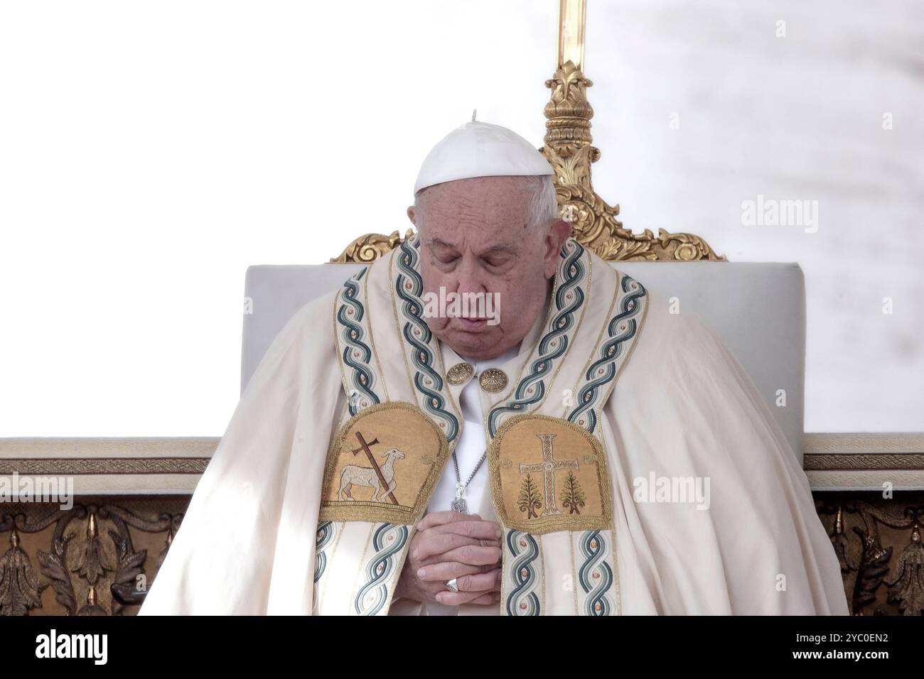 Vatican City, Vatican, 20 October 2024. Pope Francis presides over a ...