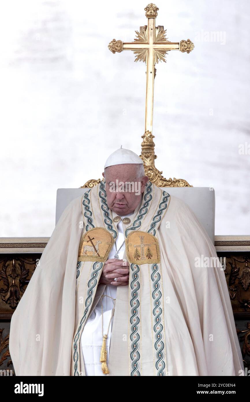 Vatican City, Vatican, 20 October 2024. Pope Francis presides over a ...