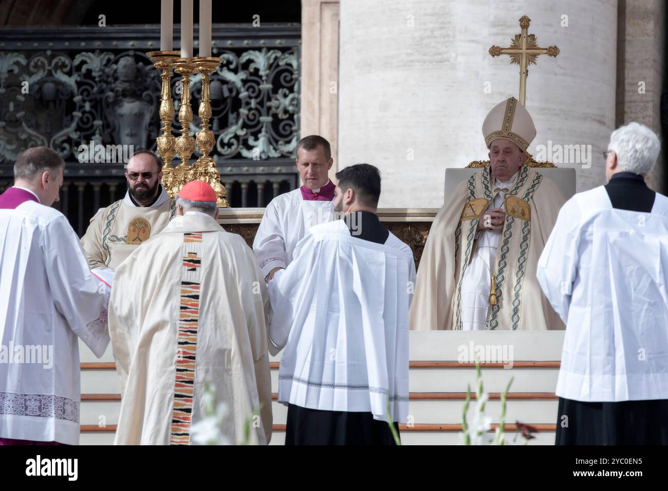 Vatican City, Vatican, 20 October 2024. Pope Francis presides over a ...