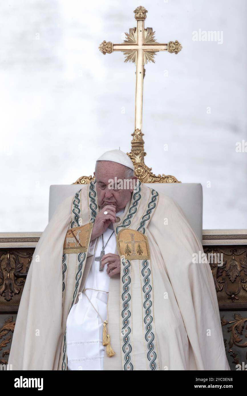 Vatican City, Vatican, 20 October 2024. Pope Francis presides over a ...