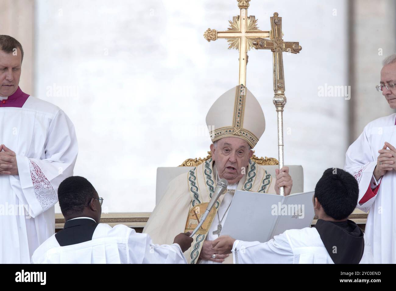 Vatican City, Vatican, 20 October 2024. Pope Francis presides over a ...