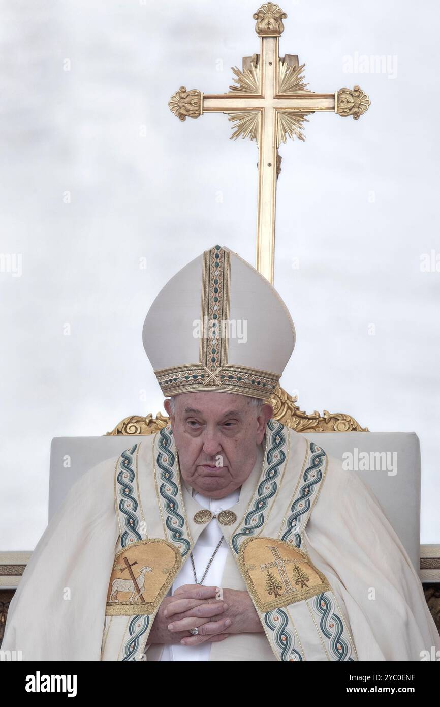 Vatican City, Vatican, 20 October 2024. Pope Francis presides over a ...