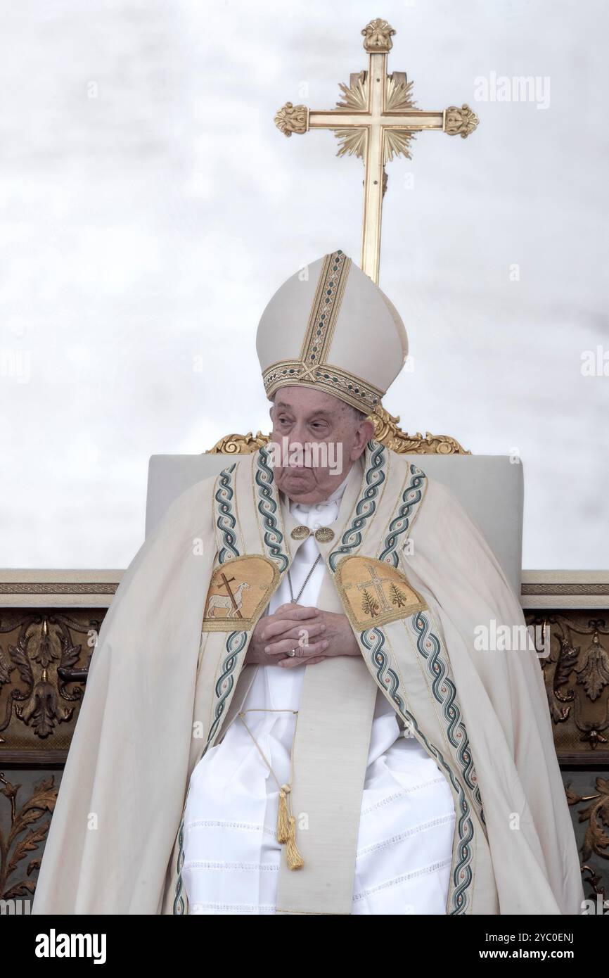 Vatican City, Vatican, 20 October 2024. Pope Francis presides over a ...