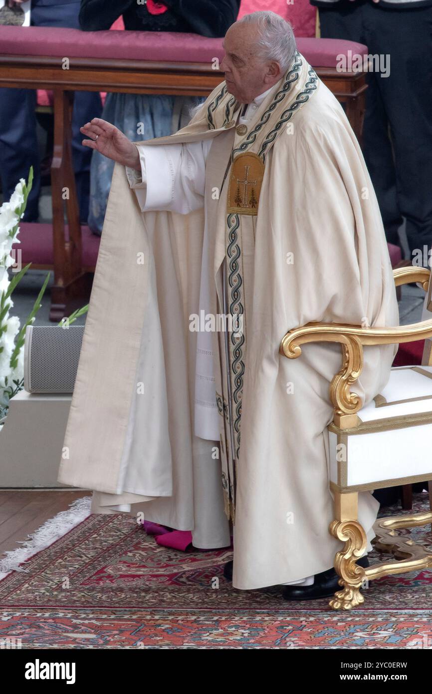 Vatican City, Vatican, 20 October 2024. Pope Francis presides over a ...