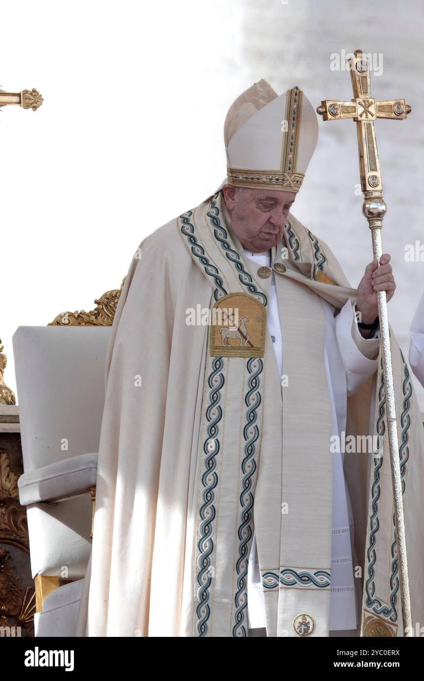 Vatican City, Vatican, 20 October 2024. Pope Francis presides over a ...