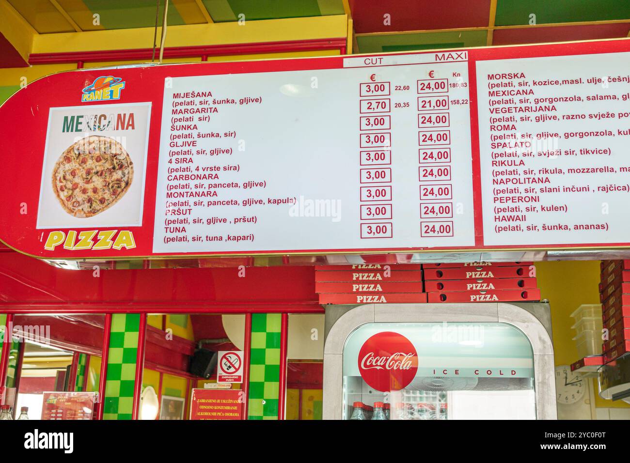 Split Croatia,Old Town,Trg Brace Radic street,Pizza Cut Planet pizzeria ...