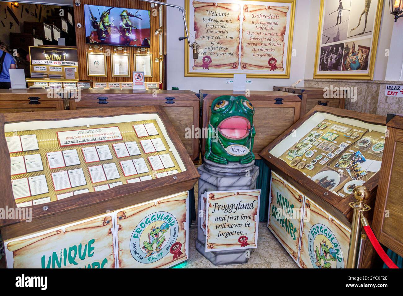 Split Croatia,Old Town,Ulica kralja Tomislava street,Froggyland exhibit ...
