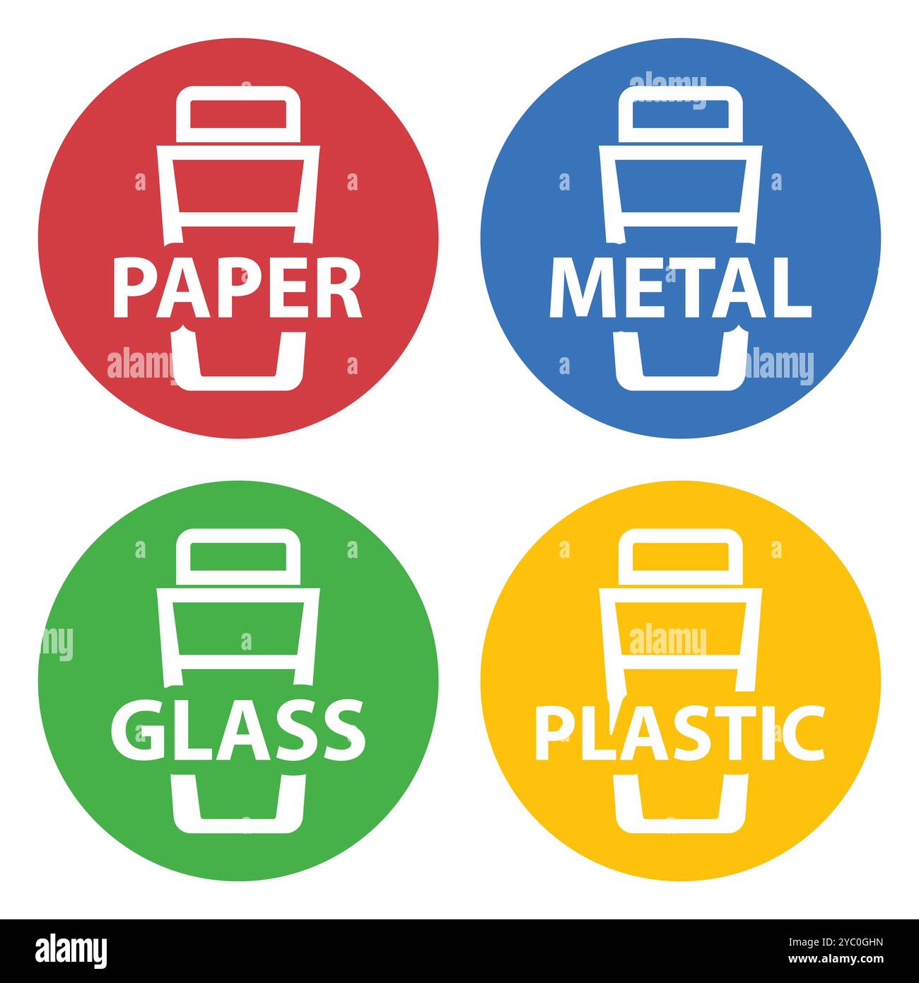 Vibrant recycling symbols representing paper hi-res stock photography ...