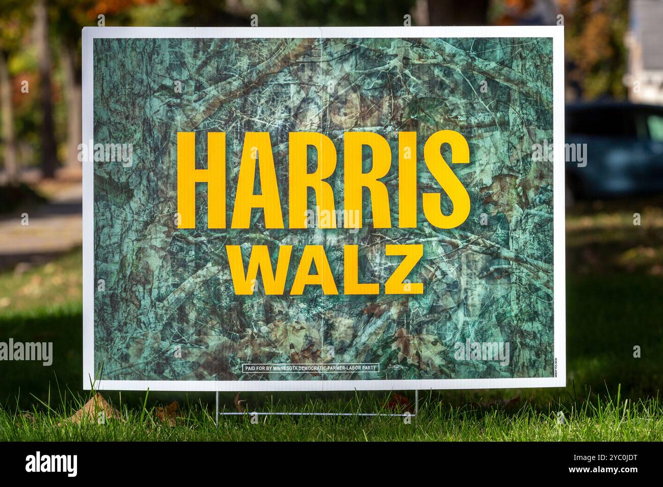 2024 US presidential election yard sign with a camouflage background ...