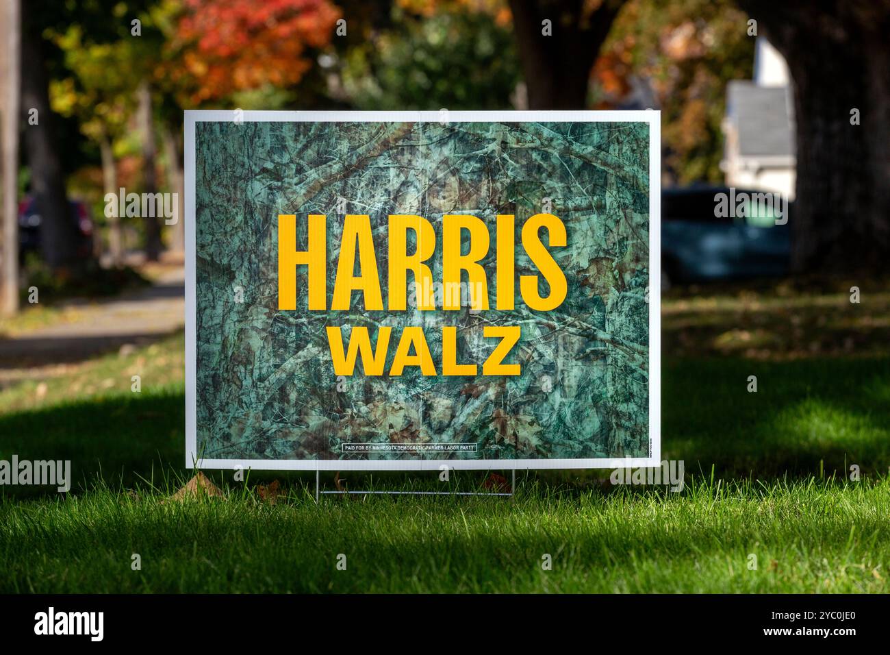 2024 US presidential election yard sign with a camouflage background ...