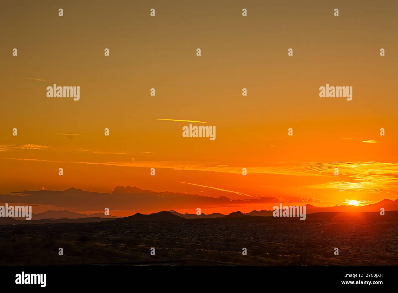 The Sun Sets On Arizona Stock Photo - Alamy