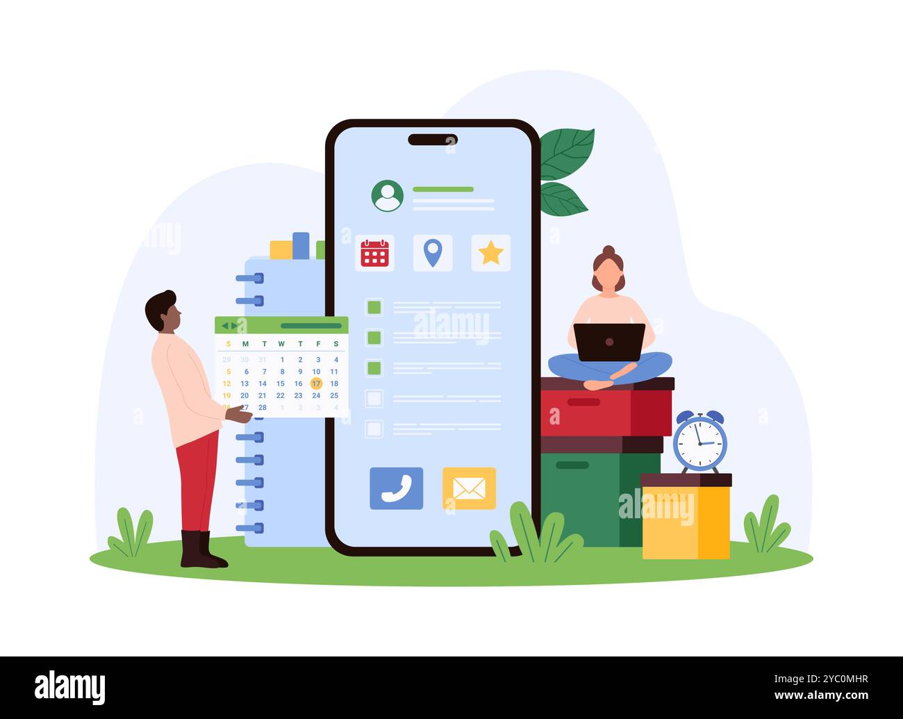 Time management, online organizer, schedule planning in mobile app ...