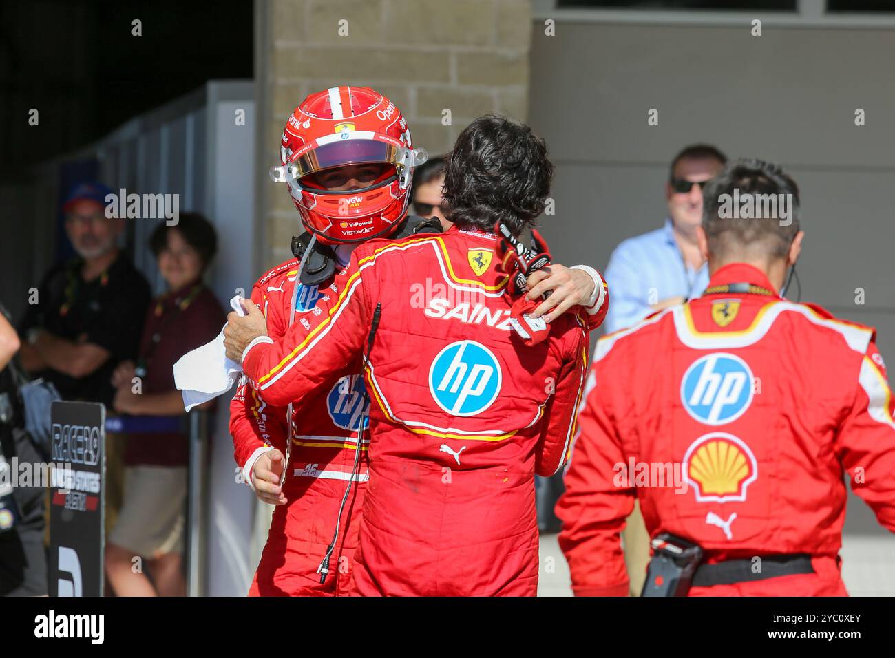 10/20/2024 - Charles Leclerc (MON) - and Carlos Sainz Jr. (ESP) - Scuderia Ferrari - Ferrari SF ...