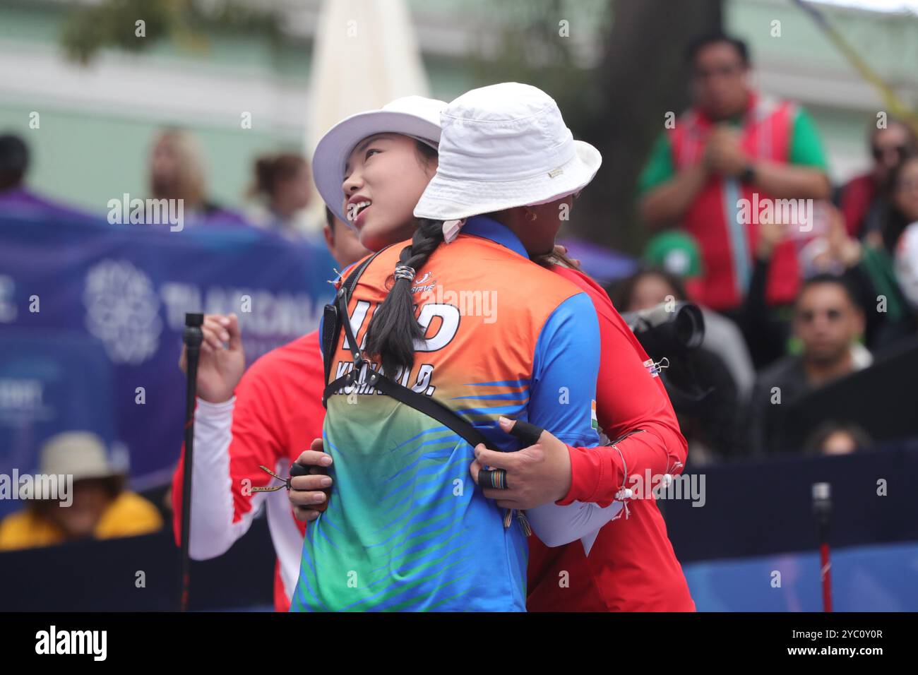 October 20, 2024, Tlaxcala, Ciudad de Mexico, Mexico: Yang Xiaolei of China and Deepika Kumari ...