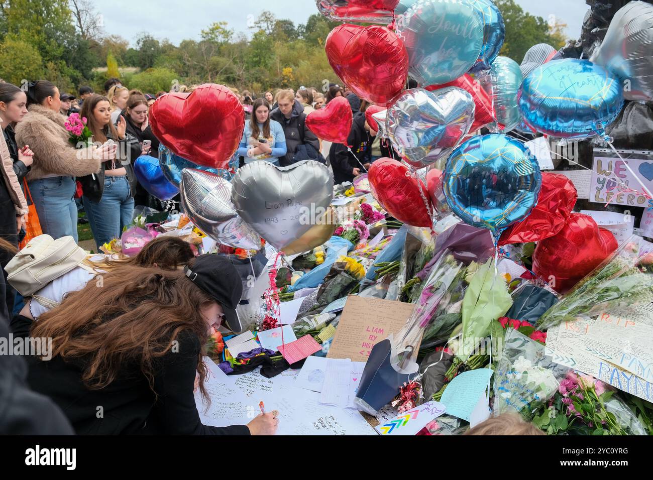 Liam Payne fans gather in Hyde Park for a vigil after the former One ...