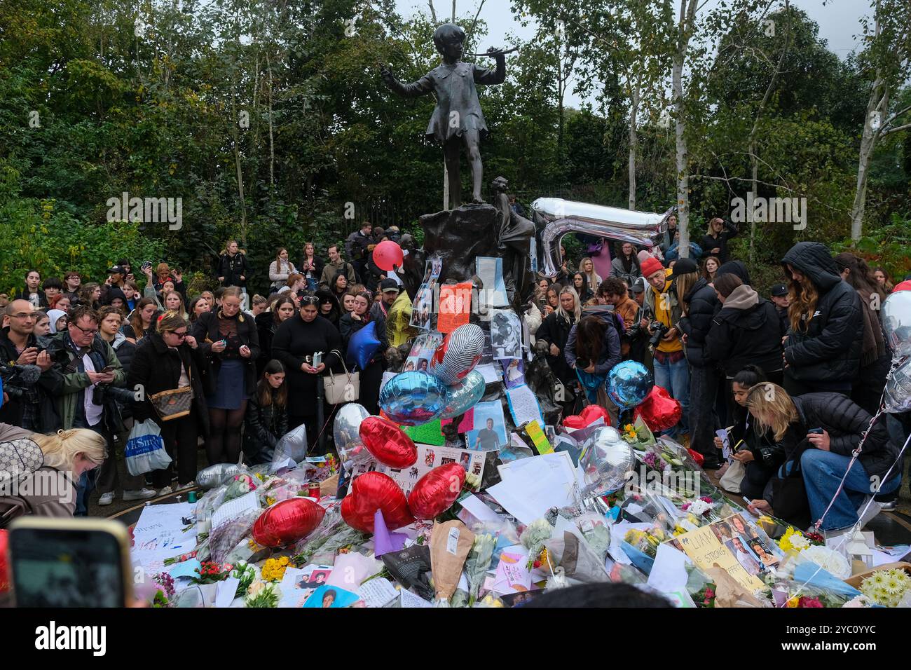 Liam Payne fans gather in Hyde Park for a vigil after the former One ...
