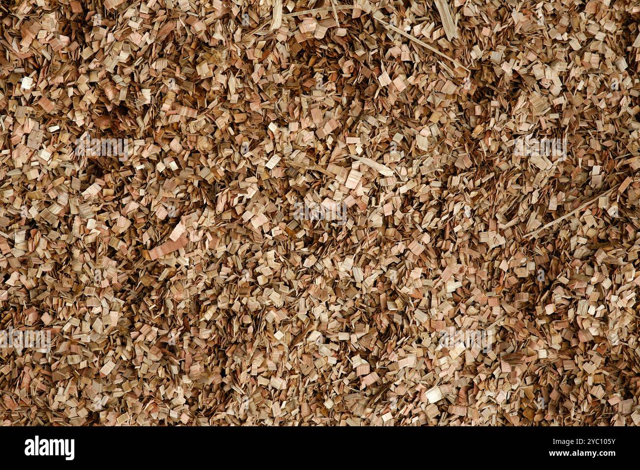 view of eucalyptus wood chip storage texture Stock Photo - Alamy