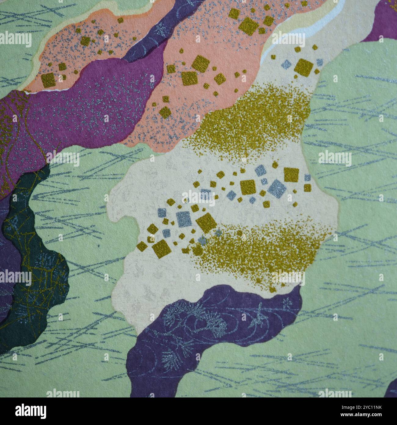 Gold leaf patterns hi-res stock photography and images - Alamy