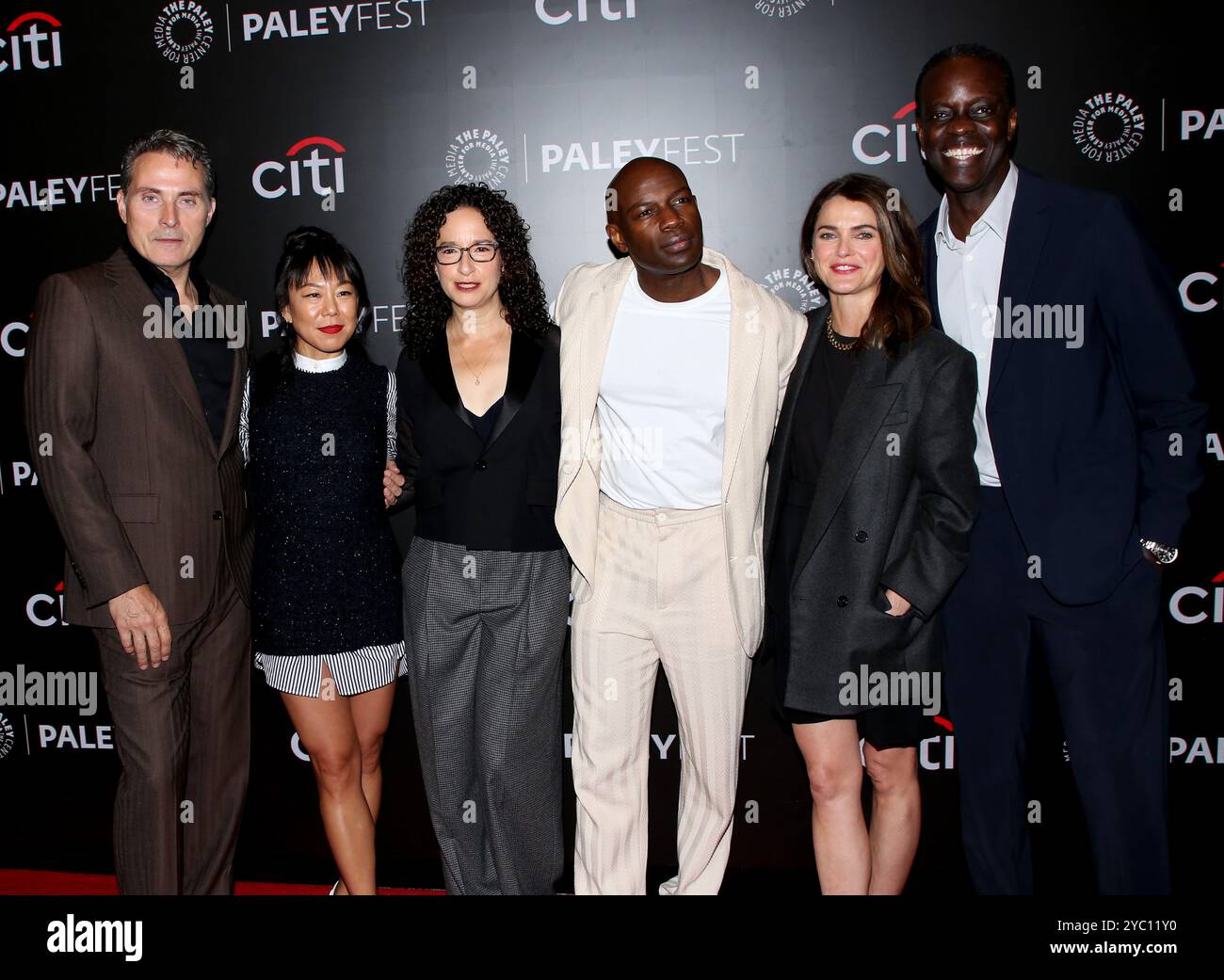 New York City, USA. 20th Oct, 2024. Rufus Sewell, Ali Ahn, Debora Cahn ...