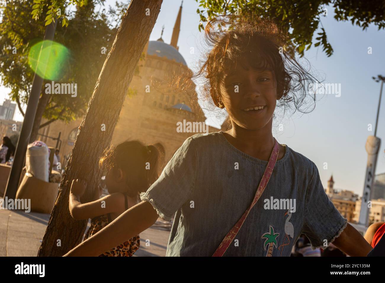 Beirut, Lebanon. 17th Oct, 2024. A displaced child from Dahieh ...