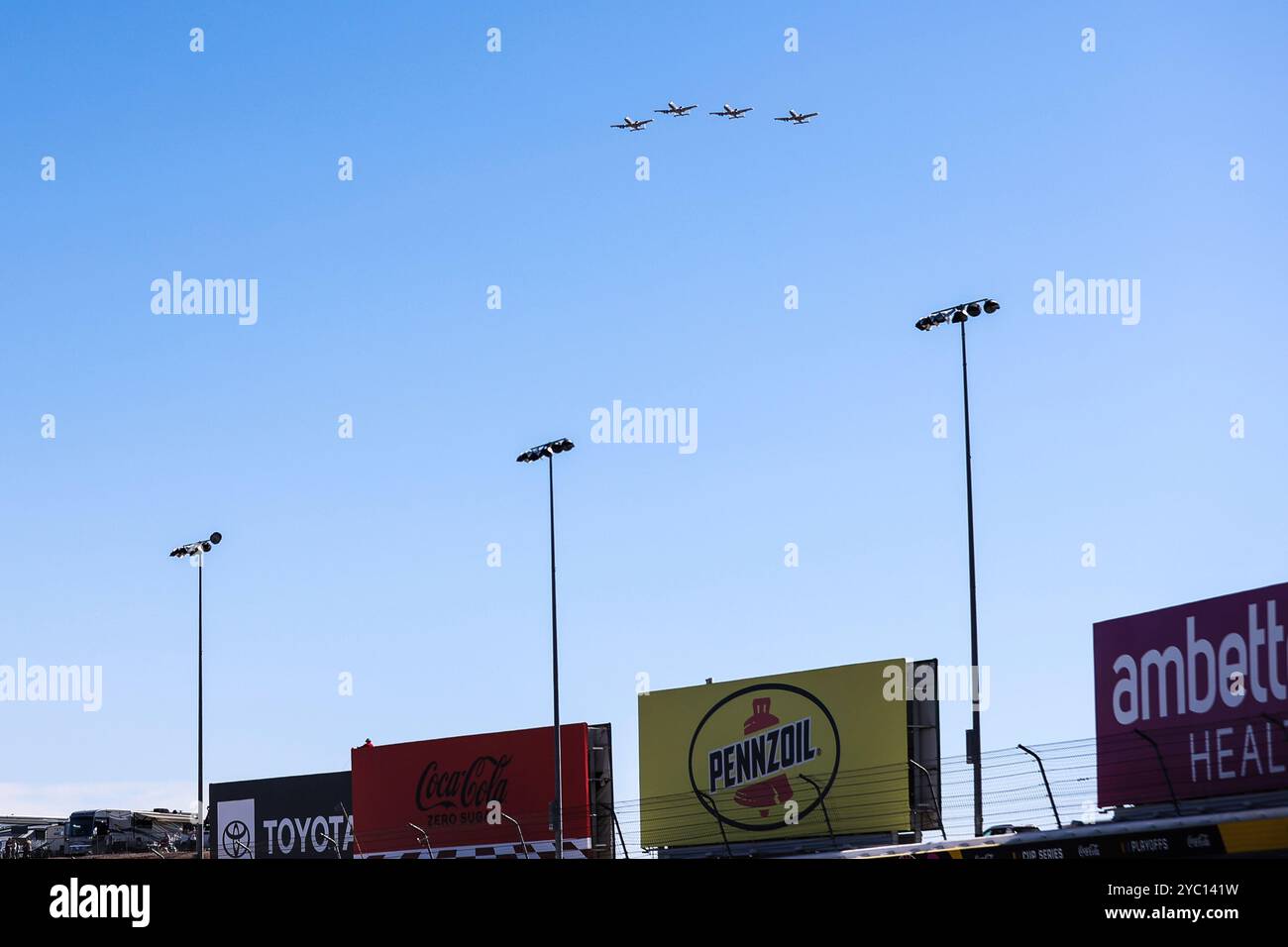LAS VEGAS, NV - OCTOBER 20: Four A-10 Warthogs conduct a flyover prior ...