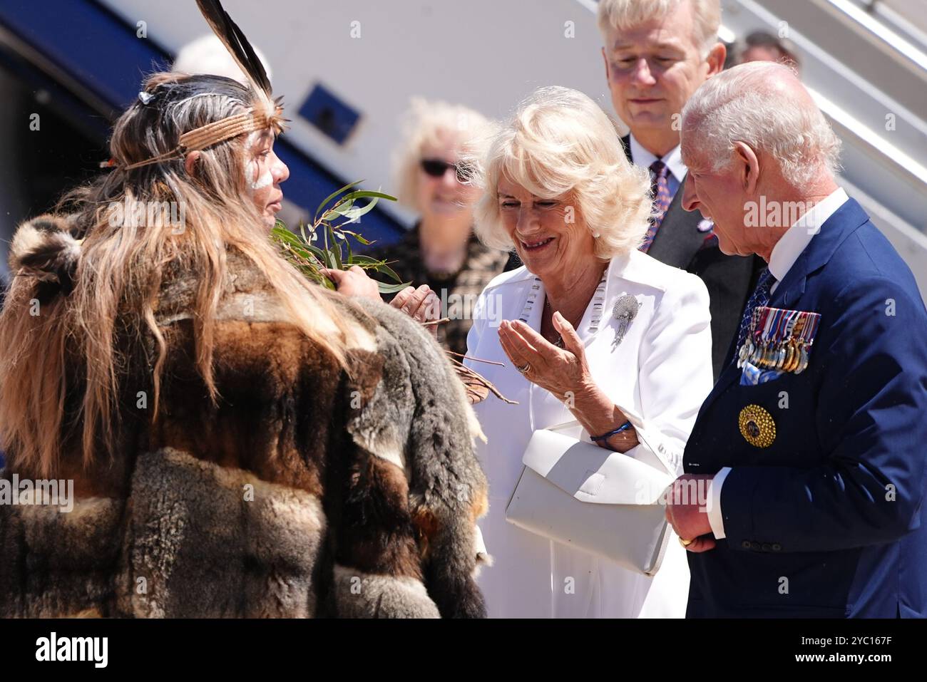 Ngunnawal Elder, Aunty Serena Williams, performs a traditional smoking ...