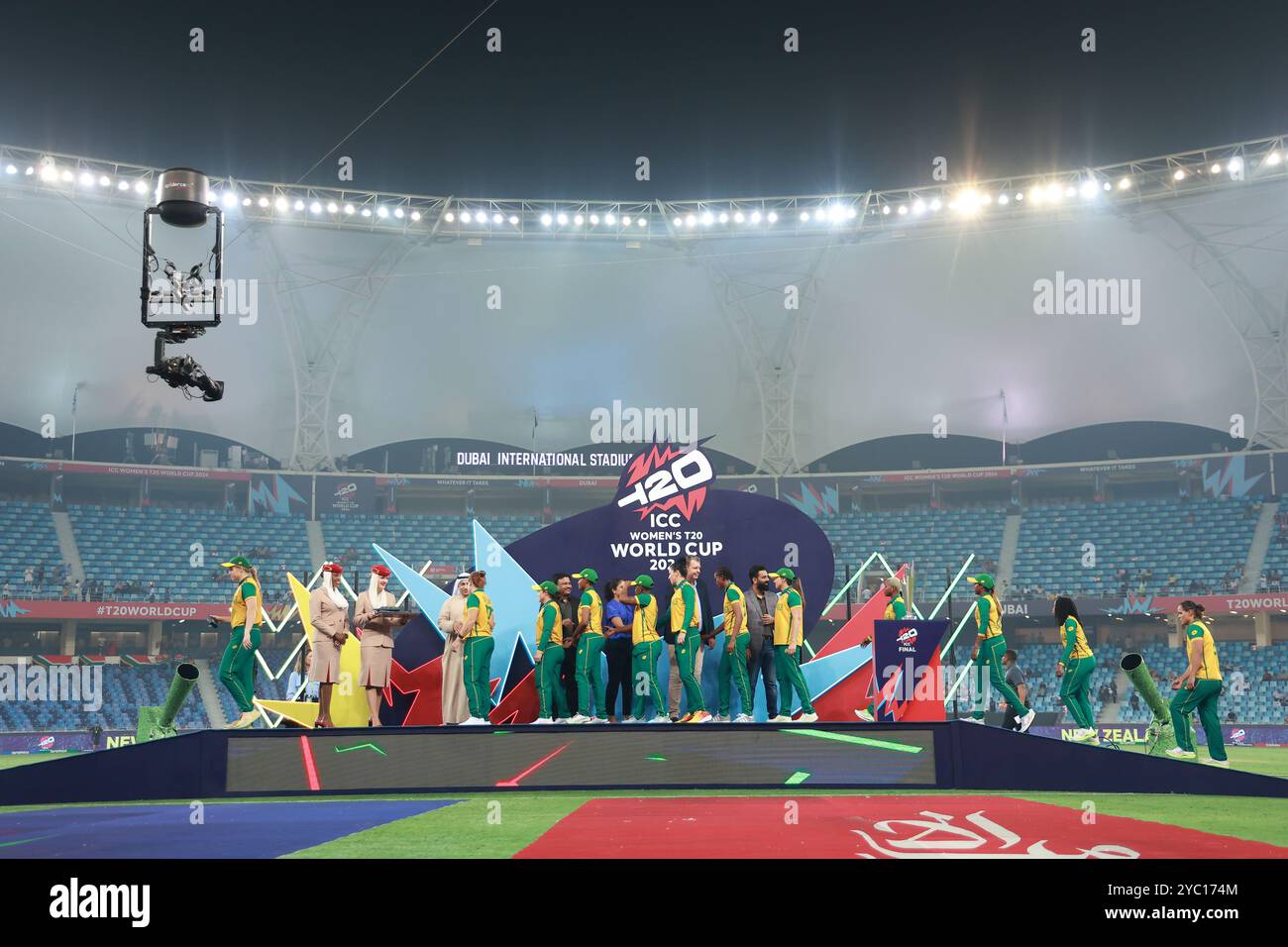 Dubai, Dubai, United Arab Emirates. 20th Oct, 2024. South African team ...