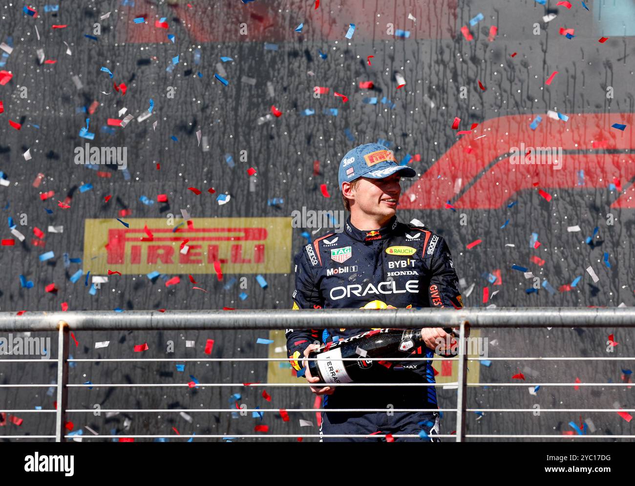 VERSTAPPEN Max (ned), Red Bull Racing RB20, portrait podium during the ...