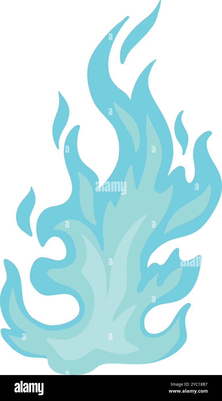 Colorful fire flame. Multicolored bonfire, burning fireballs and ...