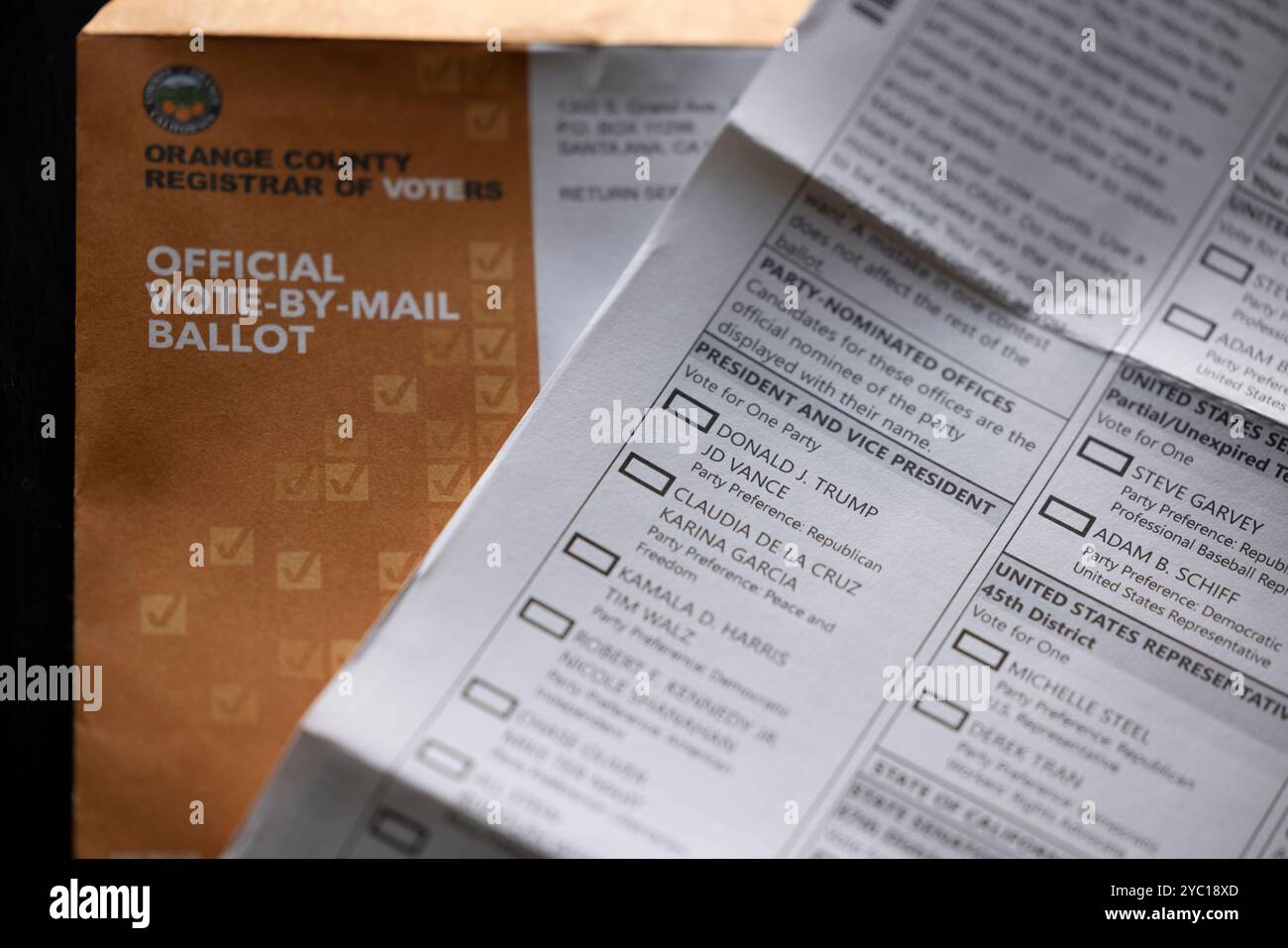 Fullerton, California, USA - October 20, 2024: Afternoon light shines ...