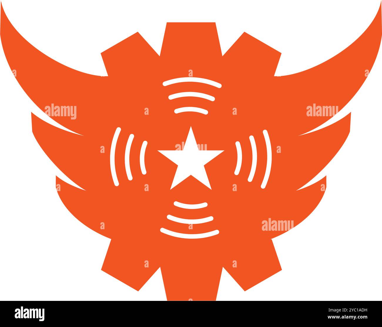 Star gear wings logo design vector business brand creative ideas ...