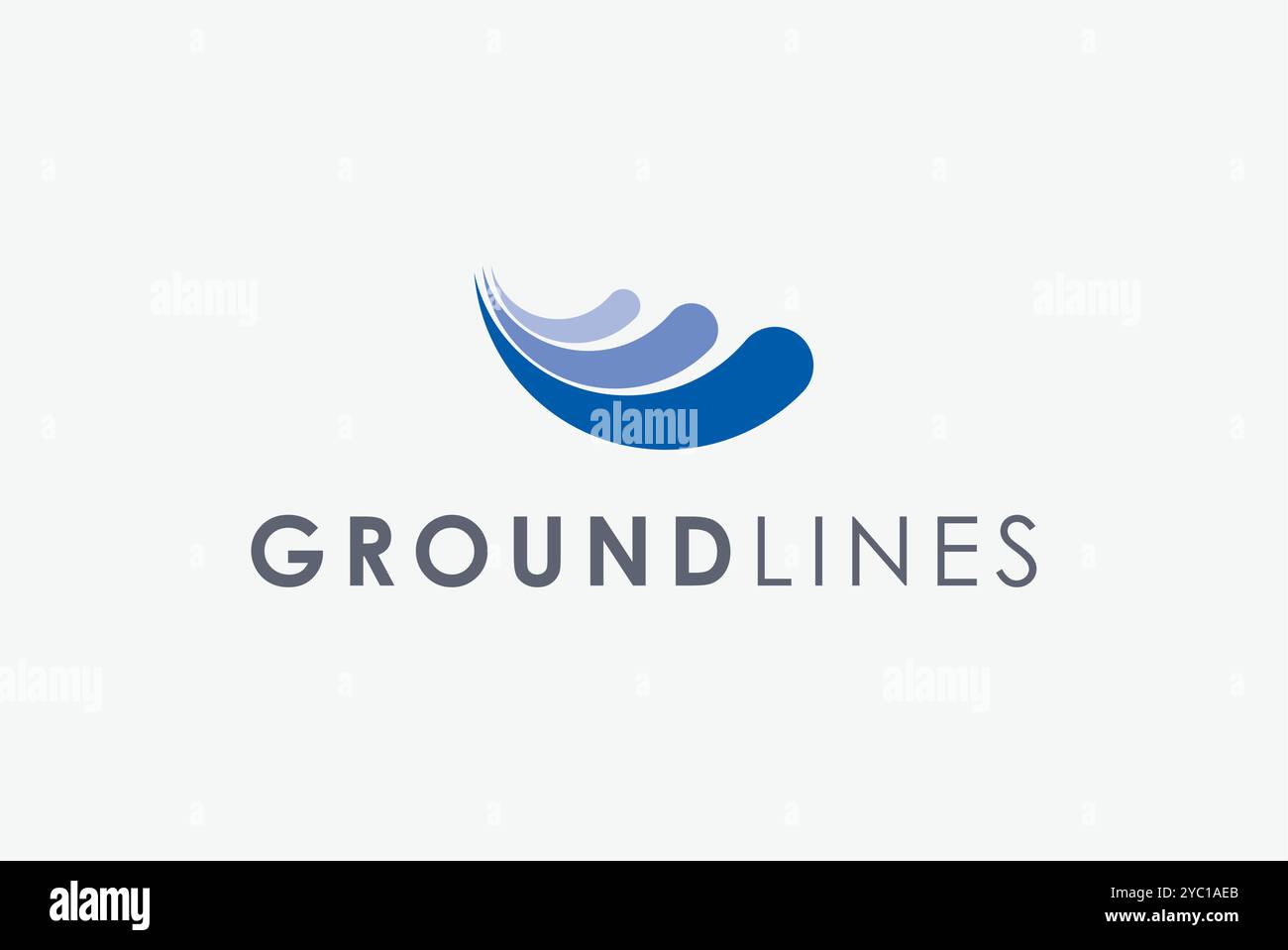 Ground line communication technology logo design vector business brand ...