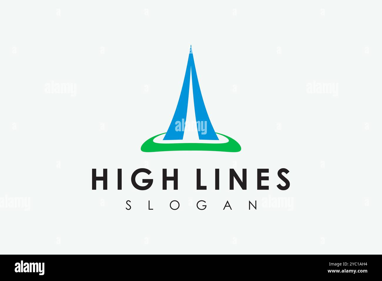 High lines tower logo design vector business brand creative ideas ...