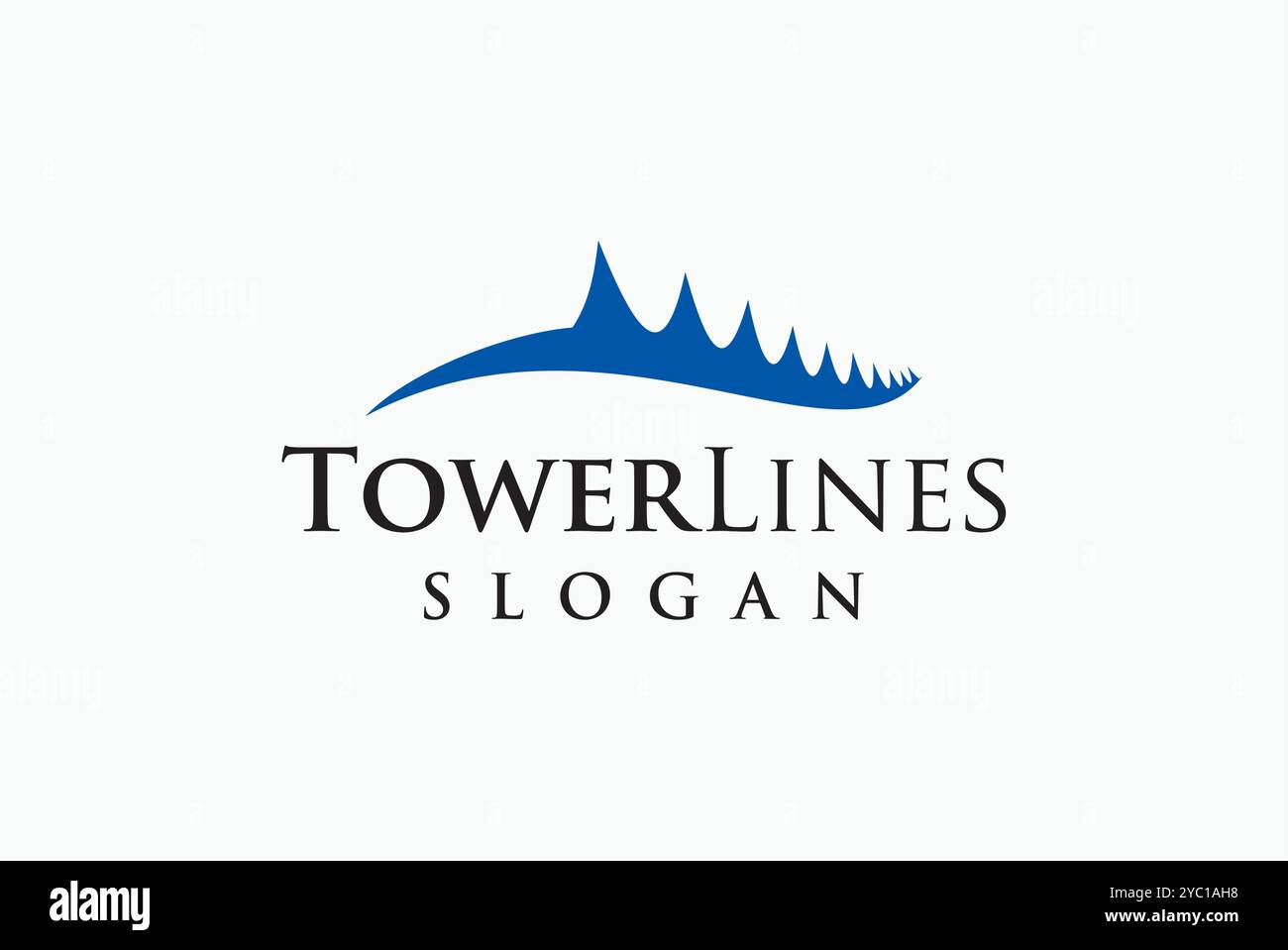 Tower lines energy power supply logo design vector business brand ...